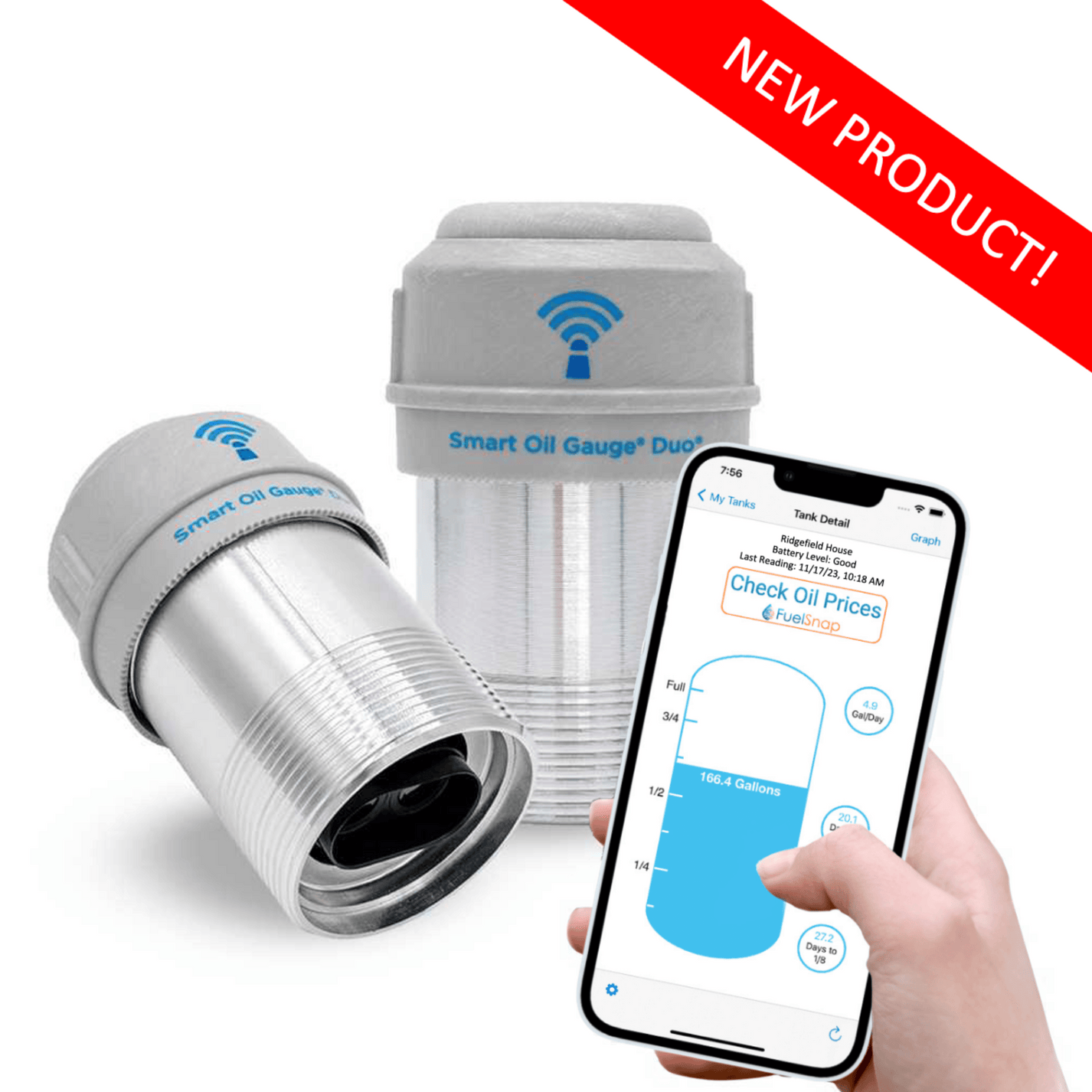 Smart Oil Gauge - Indoor / Outdoor - WiFi Heating Oil Tank Gauge – FuelSnap